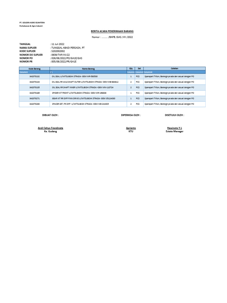 FORM BAPB - Triton | PDF