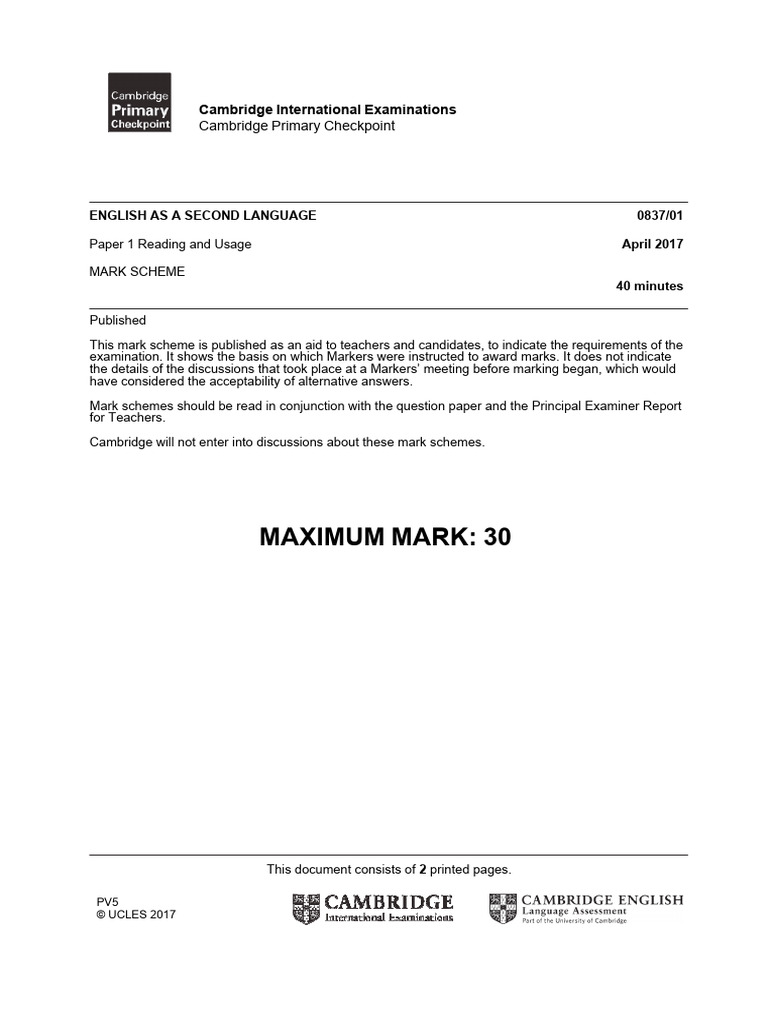 Paper 1 Mark Scheme | PDF | Linguistics