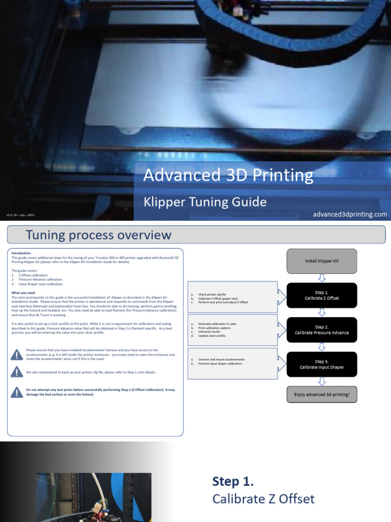 Advanced 3D Printing Klipper Kit Tuning Guide v1.0 | PDF ...