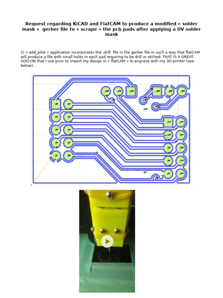 Using flatCAM To Scrape The PCB Pads After Applying The Solder Mask | PDF