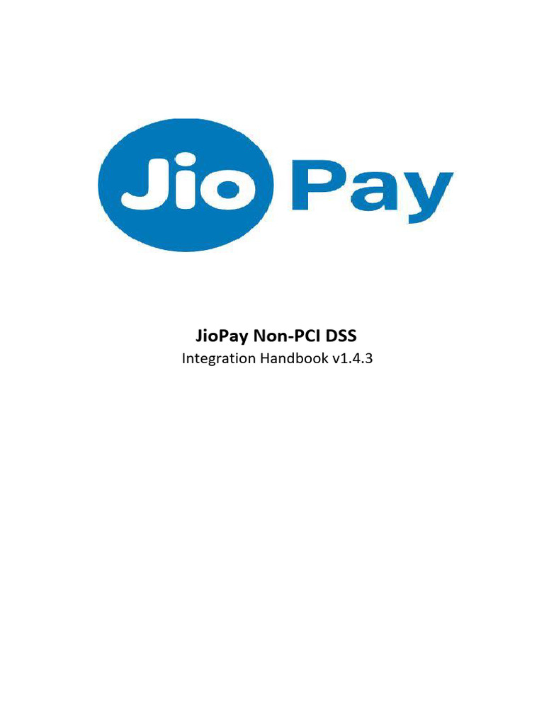 JioPay Non PCI DSS Integration Handbook v1.4.3 | PDF | Debit Card | Credit Card