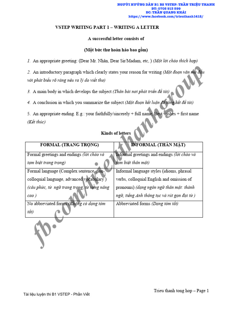 On Tap Writing Vstep | PDF