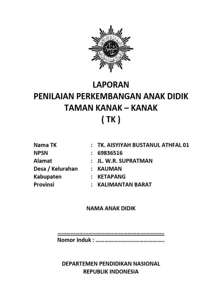 Rapot TK Aisyiyah | PDF