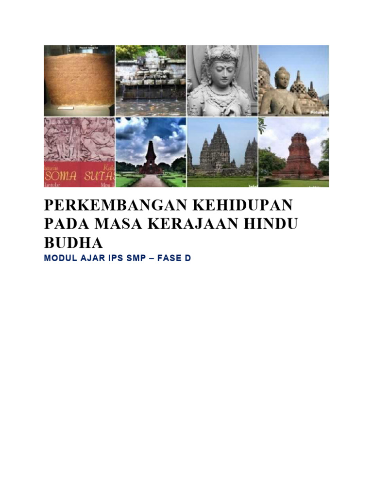 8.1.E.2 Perkembangan Kehidupan Pada Masa Kerajaan Hindu-Budda | PDF