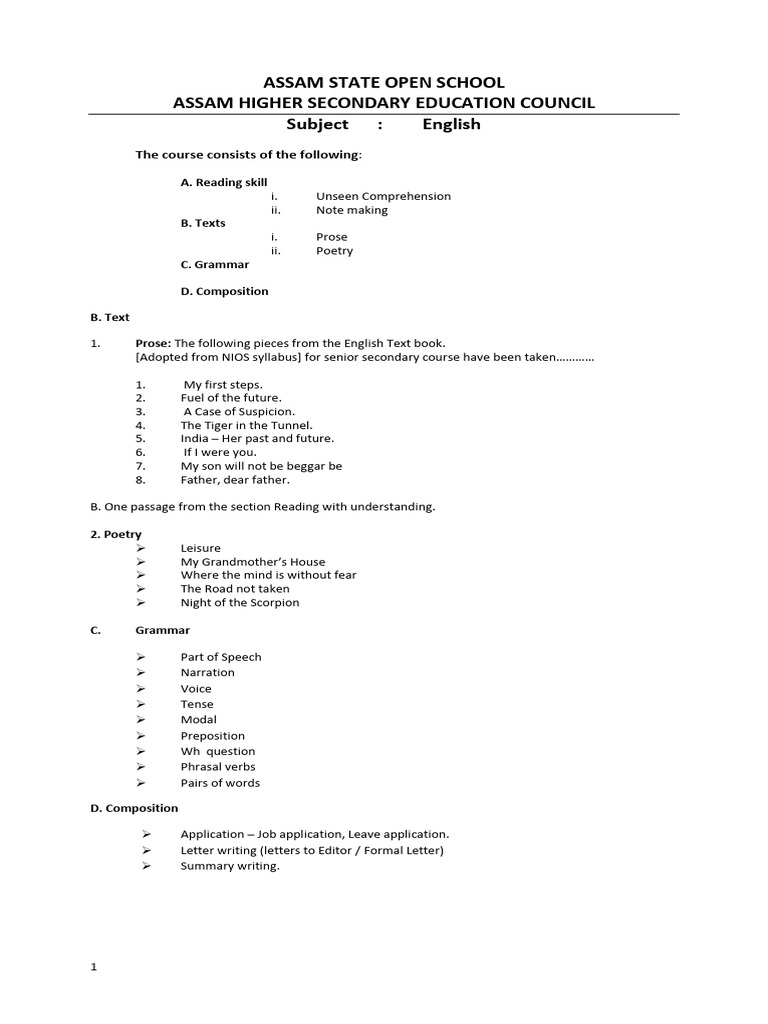English Paper Model Sample | PDF | English Language | Question