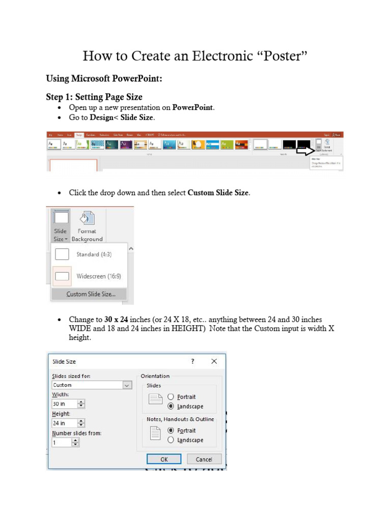 Elec Poster Instructions | PDF | Microsoft Power Point | Application Software