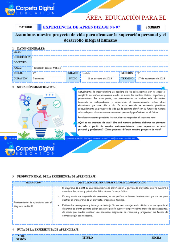 1º-2° Experiencia de Aprendizaje - Exp7 - Ept | PDF | Aprendizaje | Publicidad