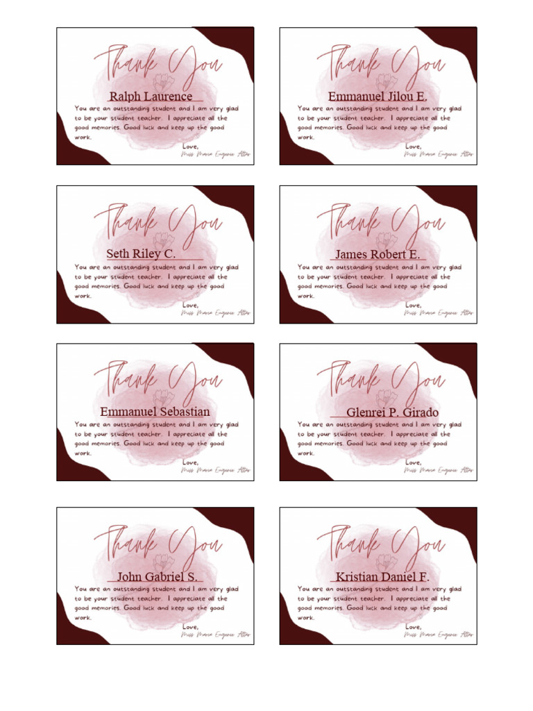 Thank You | PDF | Art | Wellness