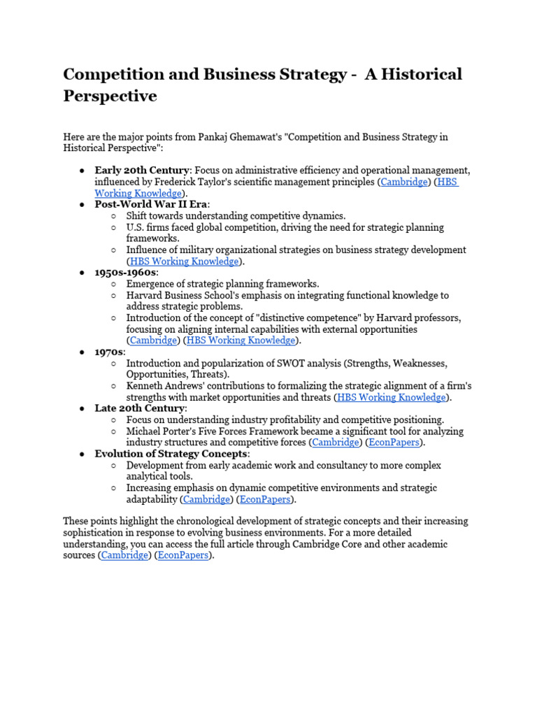 Business Strategy - Quiz 1 | PDF | Strategic Management | Competitive ...