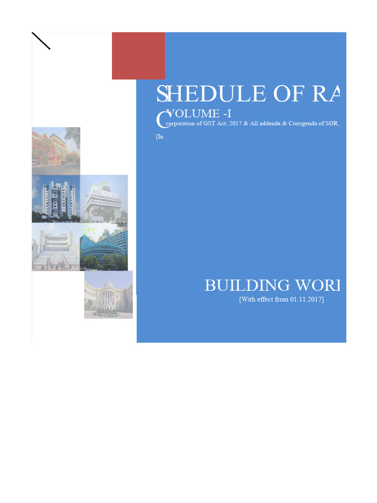 Schedule of Rates Building Works Vol I 2017 | PDF | Lime (Material ...