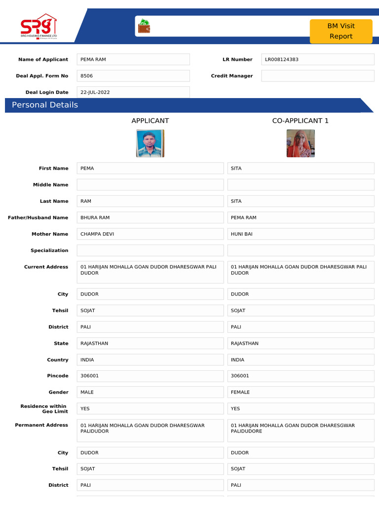 BM Visit Report for Pema Ram | PDF