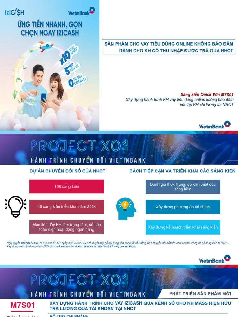 Sản Phẩm Cho Vay Tiêu Dùng Online Không Bảo Đảm Dành Cho KH Có Thu Nhập Được Trả Qua NHCT | PDF