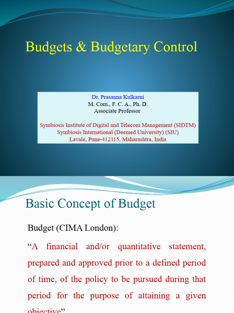 Understanding Budgets and Control Systems | PDF | Budget | Business ...