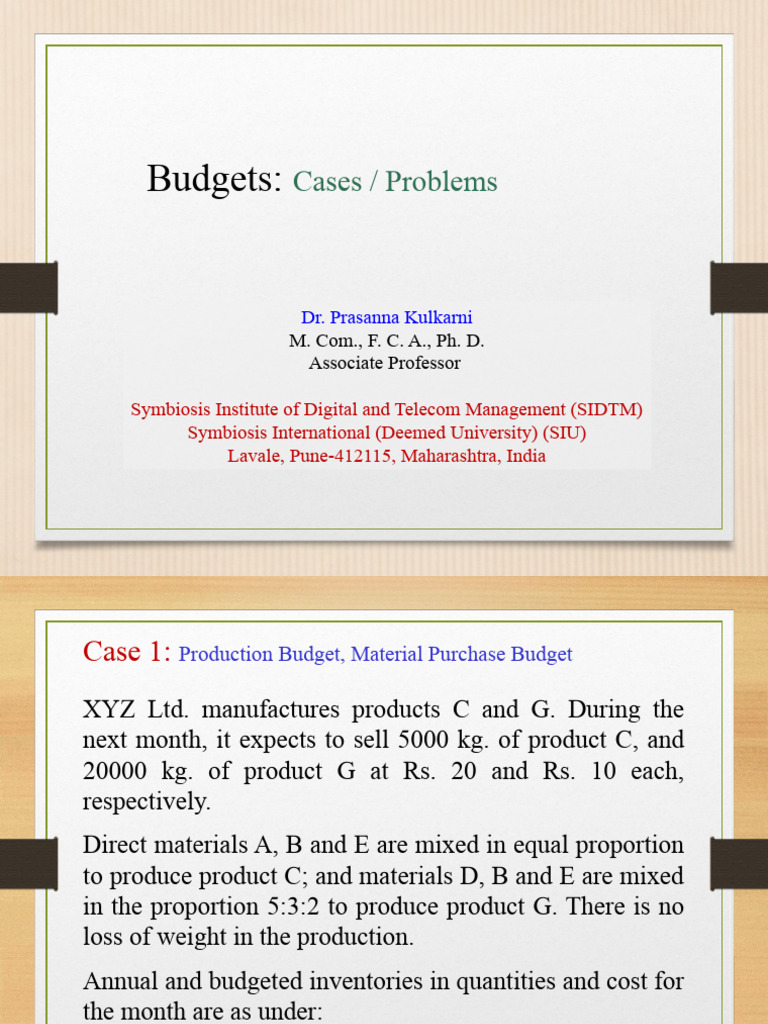 10 Budget Problems | PDF | Business Economics | Economies
