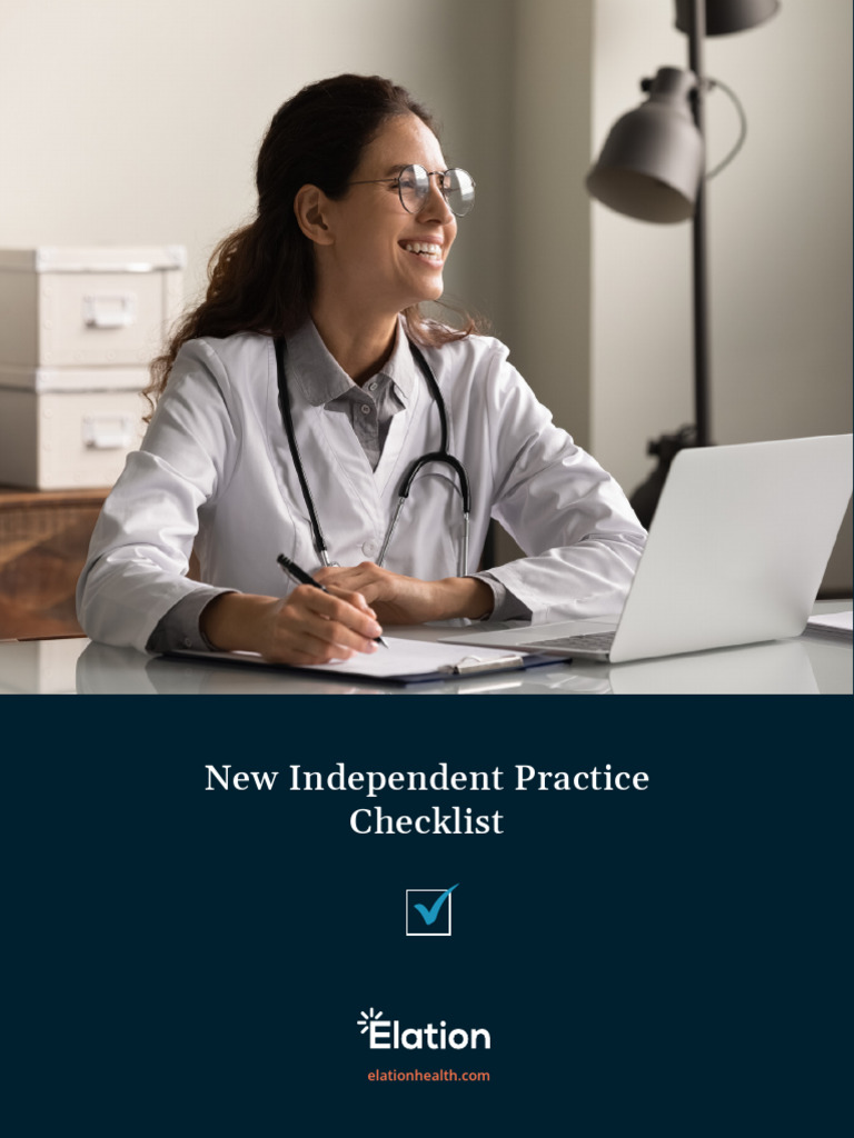 Elation FFS New Independent Practice Checklist | PDF | Electronic Health Record | Health Care