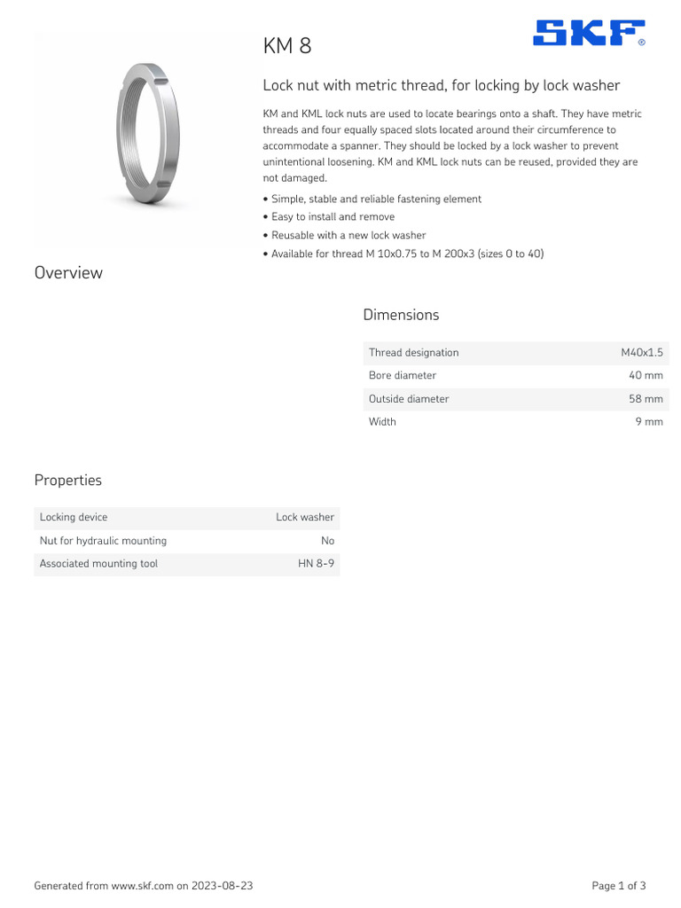SKF KM 8 Specification | PDF | License | Application Software