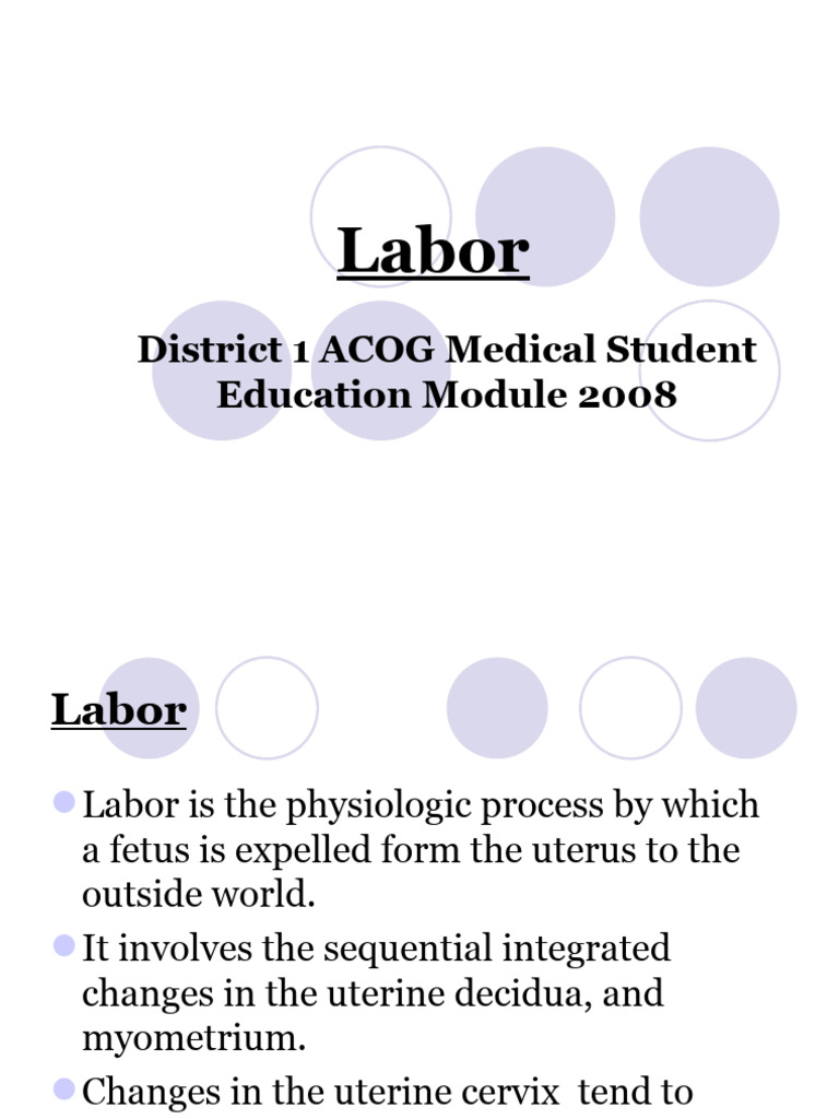 Teaching Module Labor | PDF | Childbirth | Uterus