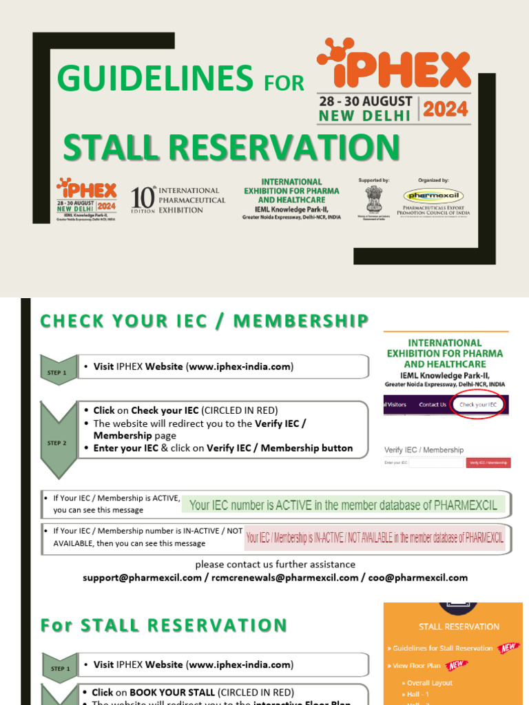 GUIDELINES FOR STALL RESERVATION IPHEX 2024 v3.0 | PDF | Websites ...