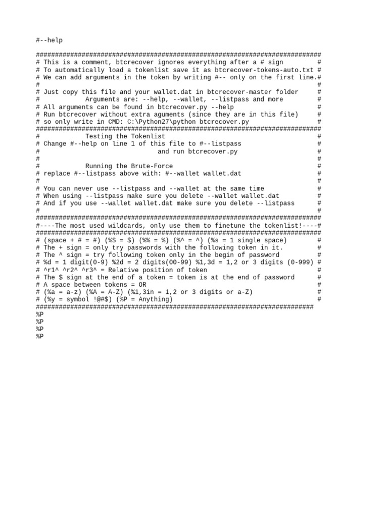 Btcrecover Tokens Auto | PDF | Computing | Software