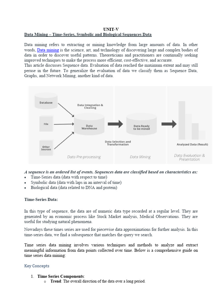 DM Unit-5 | PDF | Autoregressive Integrated Moving Average | Stationary Process