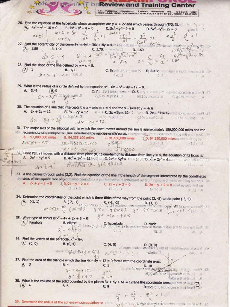 Math Equations and Geometry Problems | PDF | Classical Geometry | Euclidean Geometry