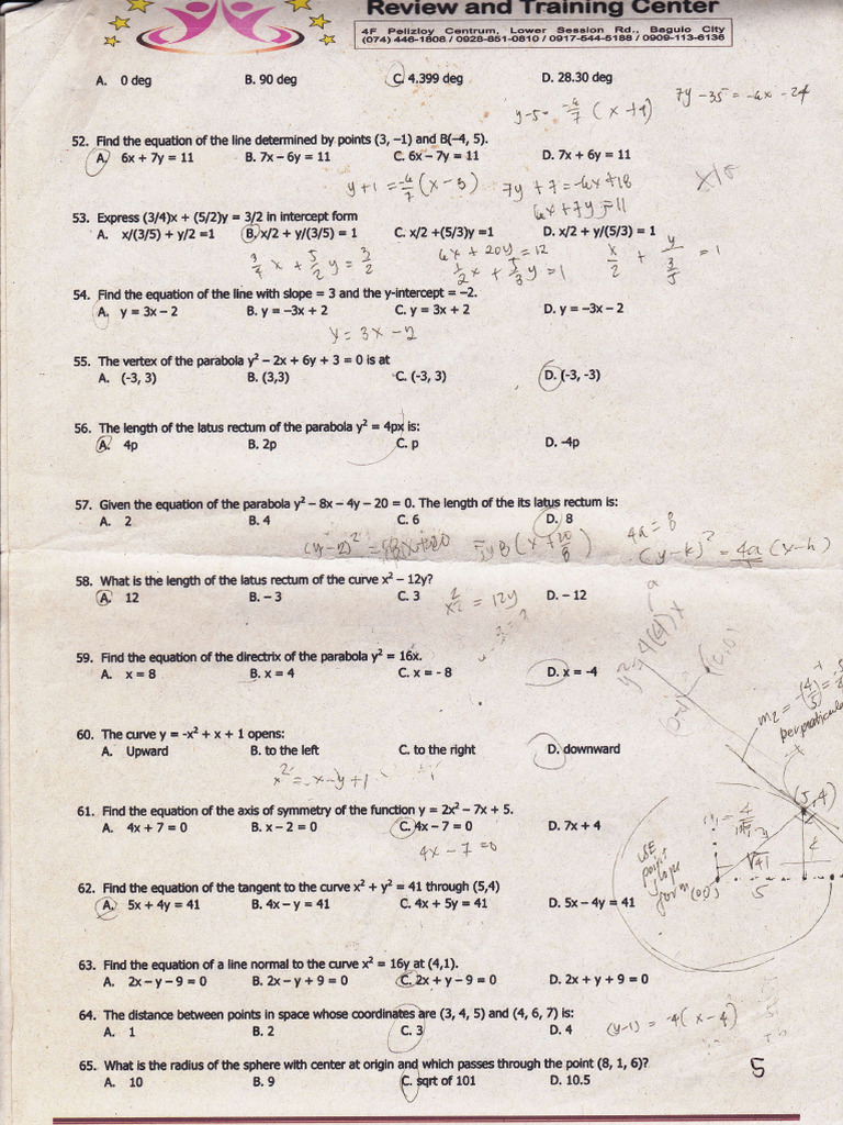 IMG - 0010 (DF Anal Geom Reviewer 010) | PDF
