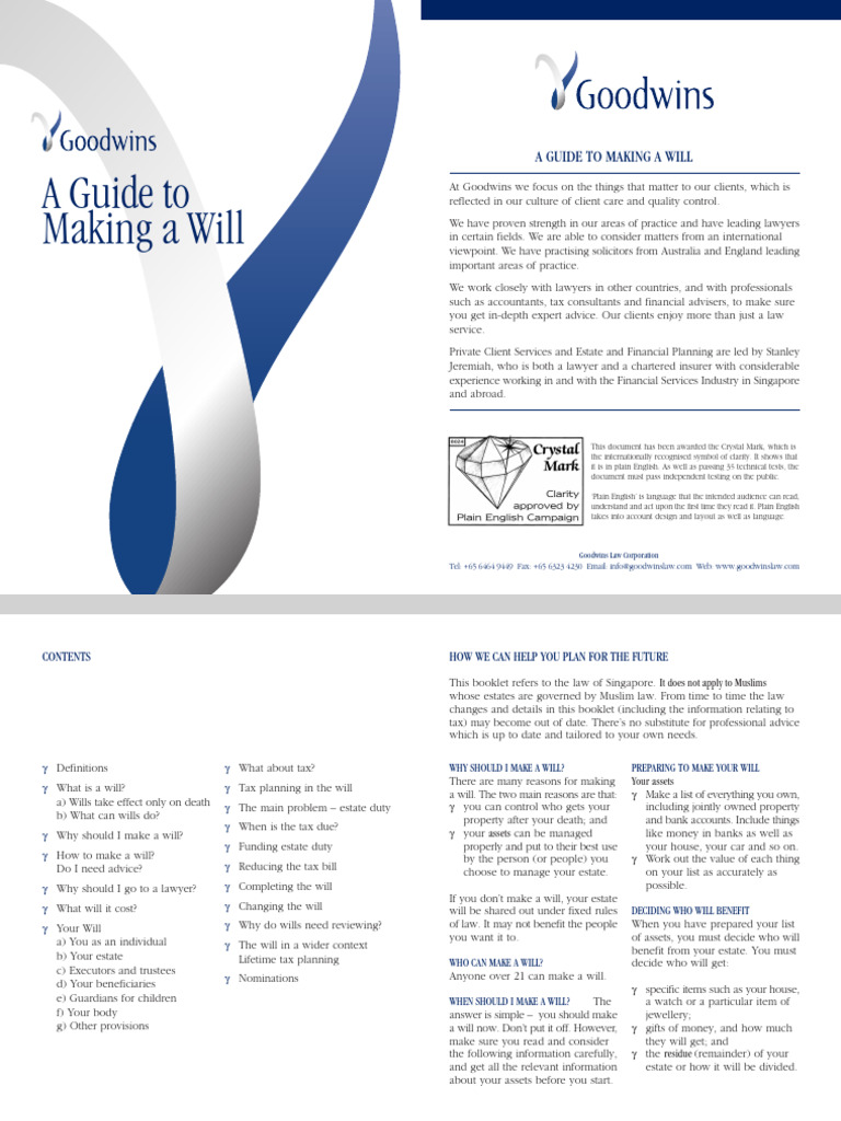 A Guide To Making A Will | PDF | Inheritance Tax | Will And Testament