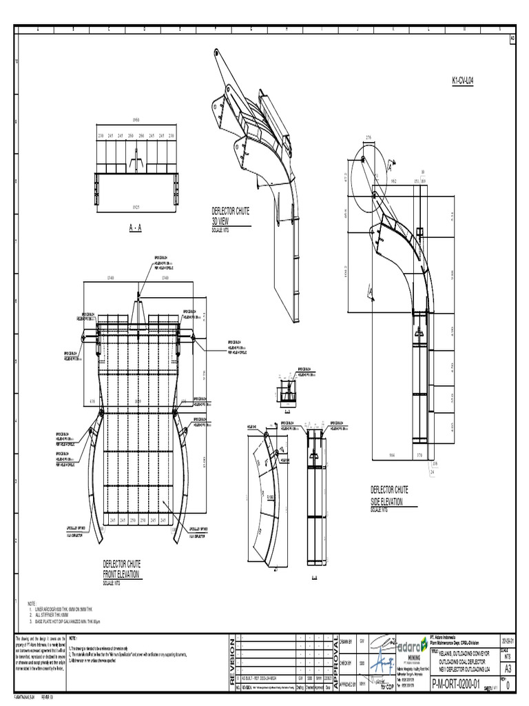 DWG Deflector L04 Conveyor No. P-M-ORT-0200-01 | PDF