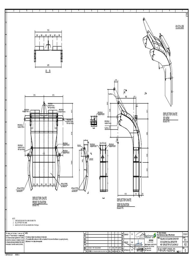 DWG Deflector L06 Conveyor No. P-M-ORT-0200-02 | PDF