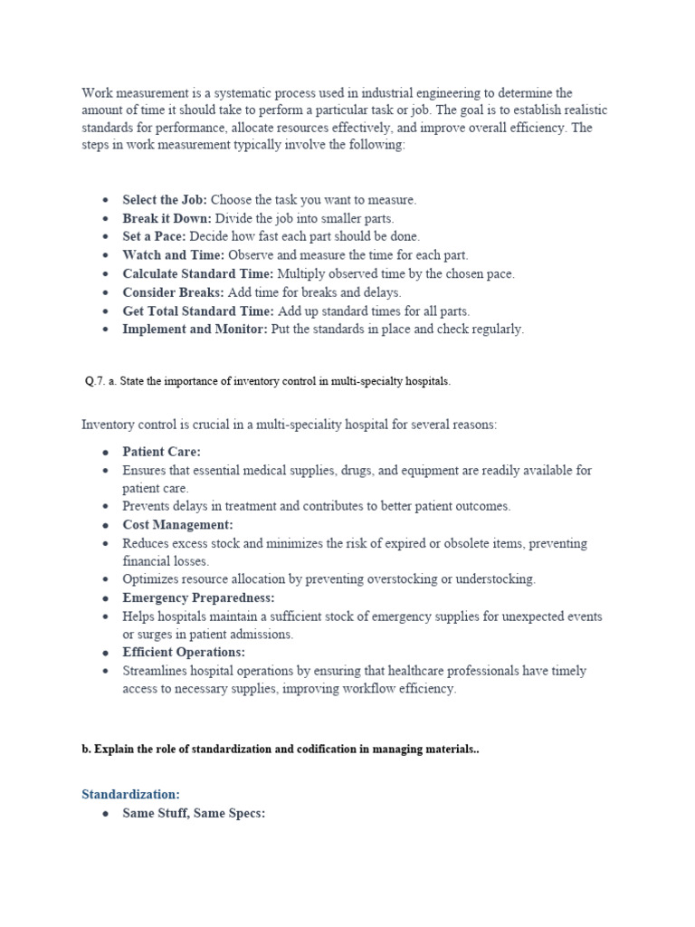 Work Measurement Is A Systematic Process Used in Industrial | PDF ...