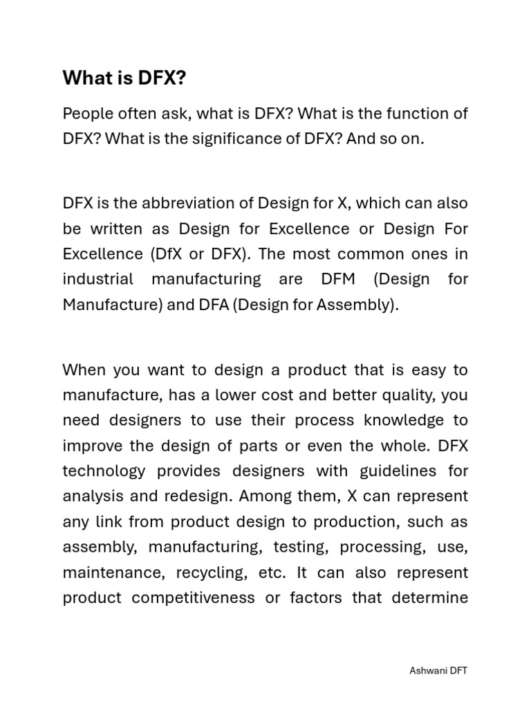 DFT DFX | PDF | Economies | Production And Manufacturing