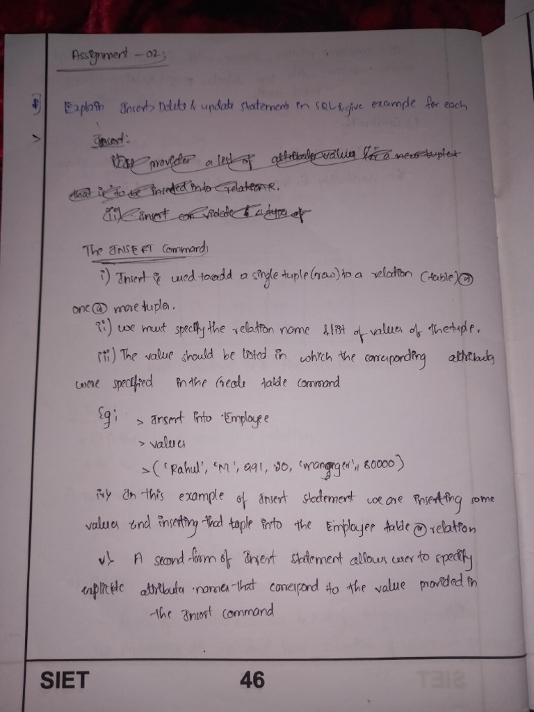 dbms assignment 02 | PDF | Data Management | Databases dbms assignment 02 | PDF | Data Management | Databases