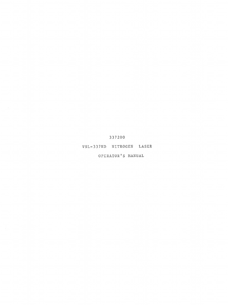 LSI VSL-33ND Nitrogen Laser | PDF