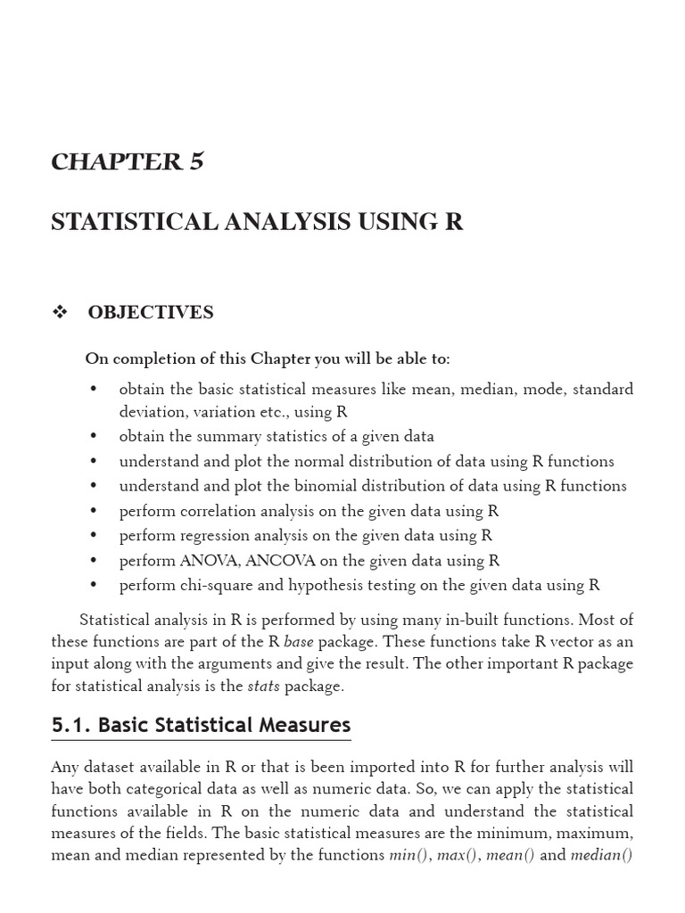 R Module 5 | PDF | Analysis Of Variance | Probability Distribution