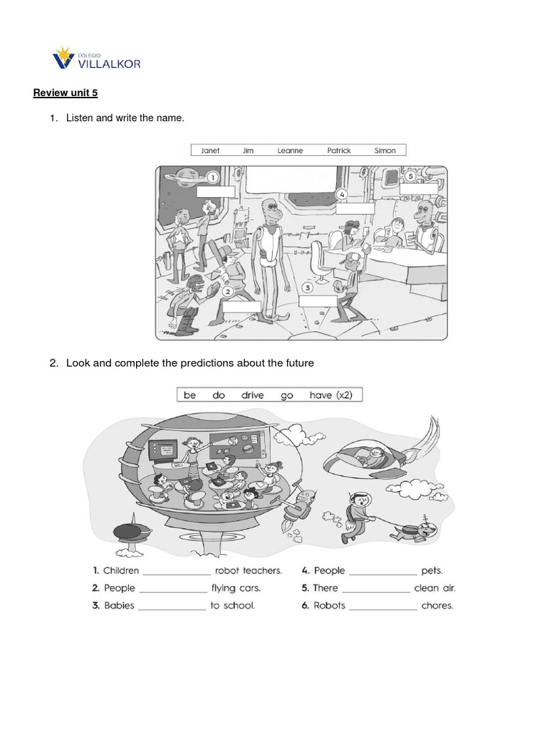 Unit 5 Review: Tenses and Predictions | PDF | Language Arts & Discipline