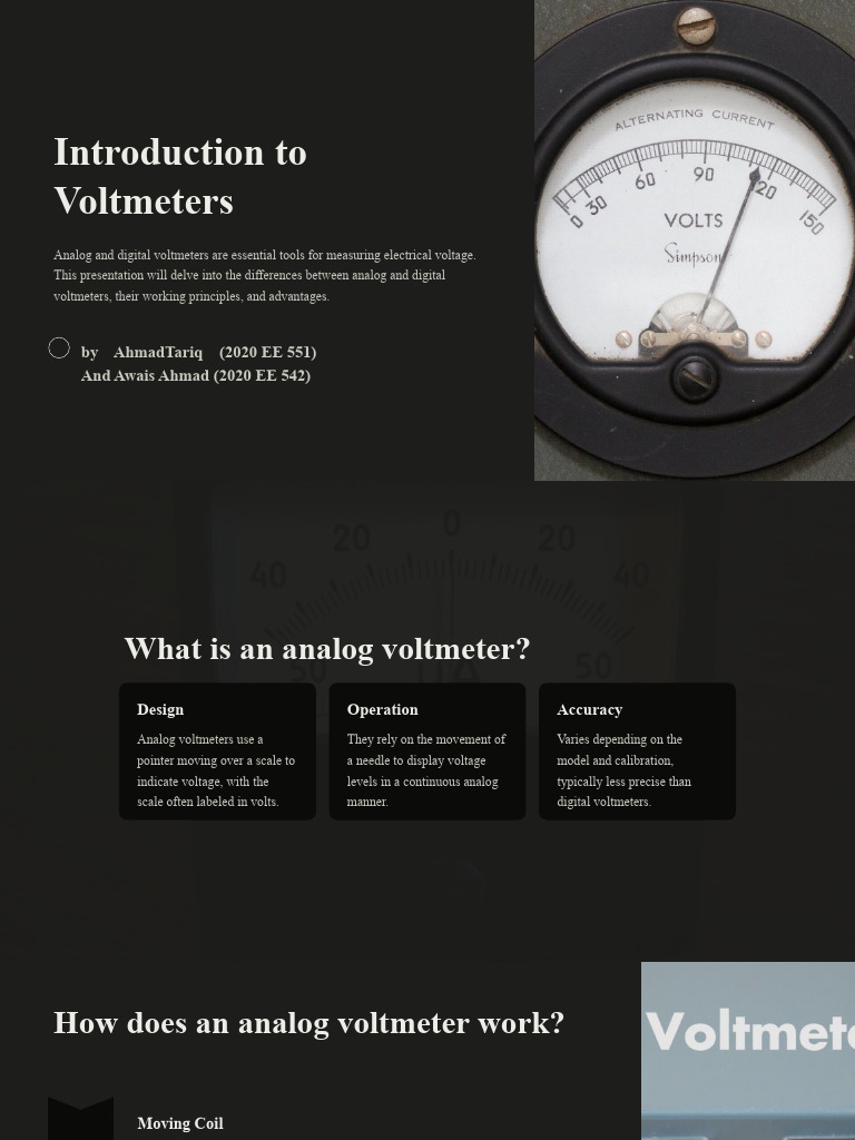 Introduction To Voltmeters | PDF | Voltage | Information And Communications Technology