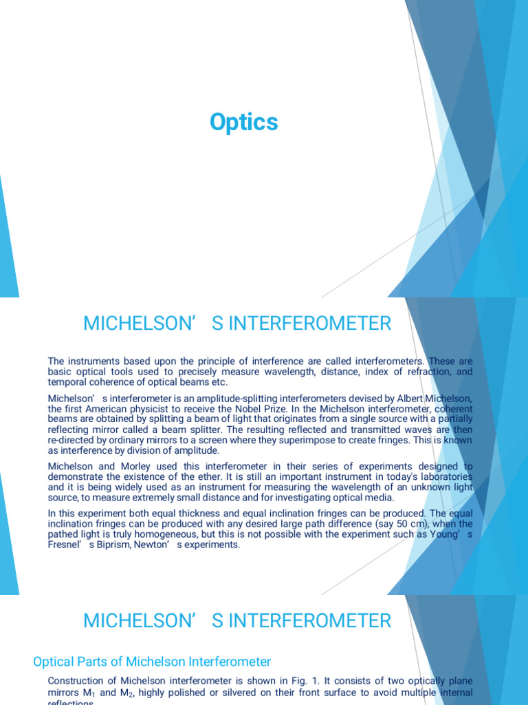 VND Openxmlformats-Officedocument Presentationml | PDF | Interferometry | Optics