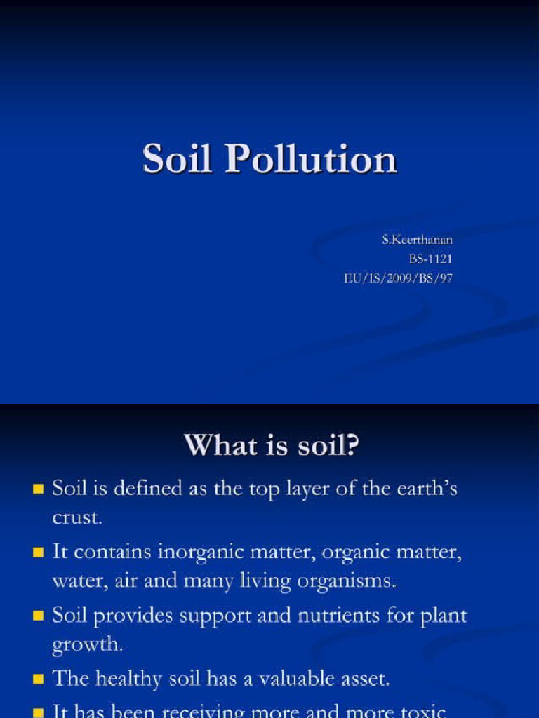 Soil Pollution | PDF