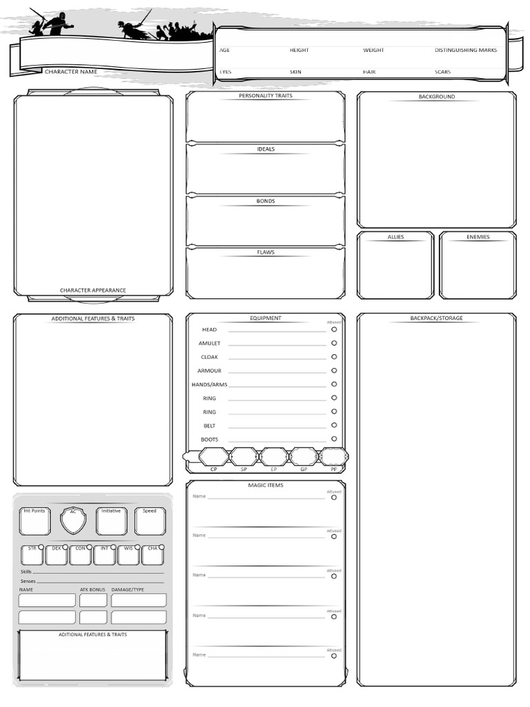Class Character Sheet_Back-Companion V1.0 | PDF