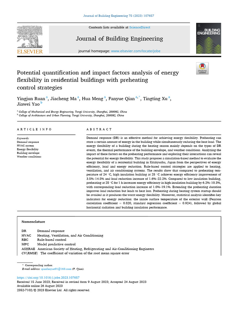Energy Flexibility in Residential Buildings | PDF | Building Insulation ...