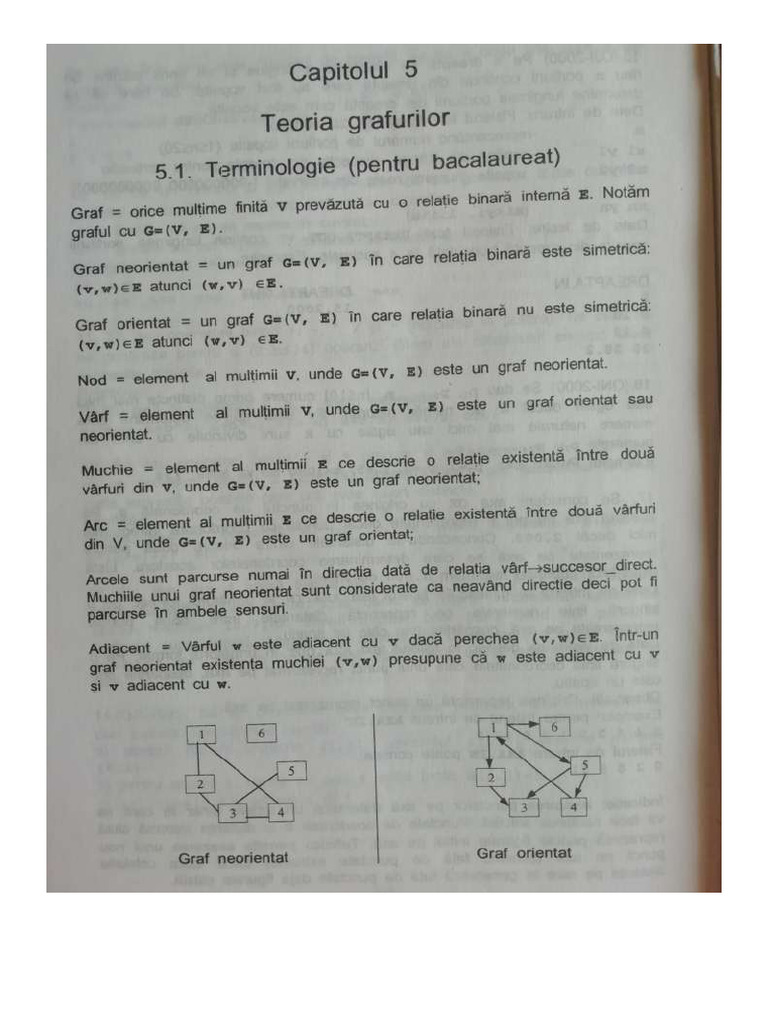 Teorie Bac Grafuri Arbori | PDF