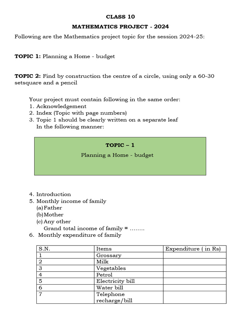 Class 10 Maths Project | PDF | Circle | Angle