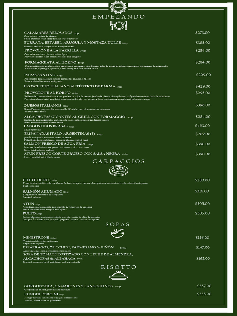 Polanco Alimentos Final | PDF | Pizza | Salada