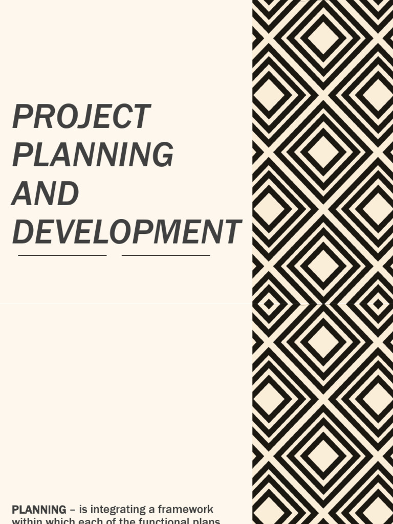 Topic 3 PROJECT PLANNING AND DEVELOPMENT | PDF | Swot Analysis | Planning