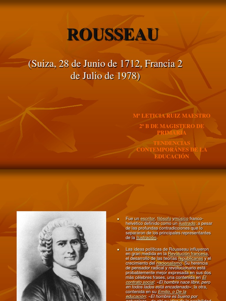 VIDA ROUSSEAU | Emile, o de la educación | Jean-Jacques Rousseau