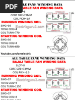 All Ceiling Fan Winding Data PDF Download | PDF | Electrical Engineering | Electrical Components