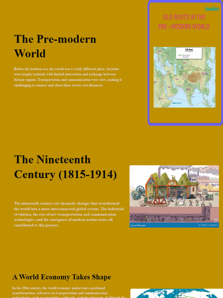 The Pre Modern World | PDF | Globalization | Trade