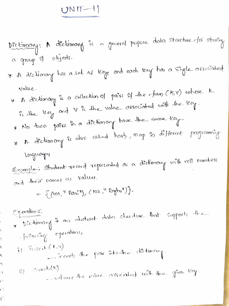 446DS UNIT-II Notes | PDF