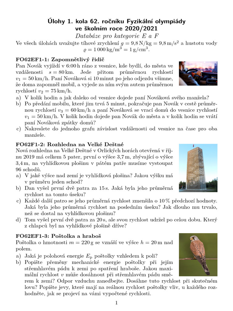 Fyz. Olympiáda 2021 | PDF