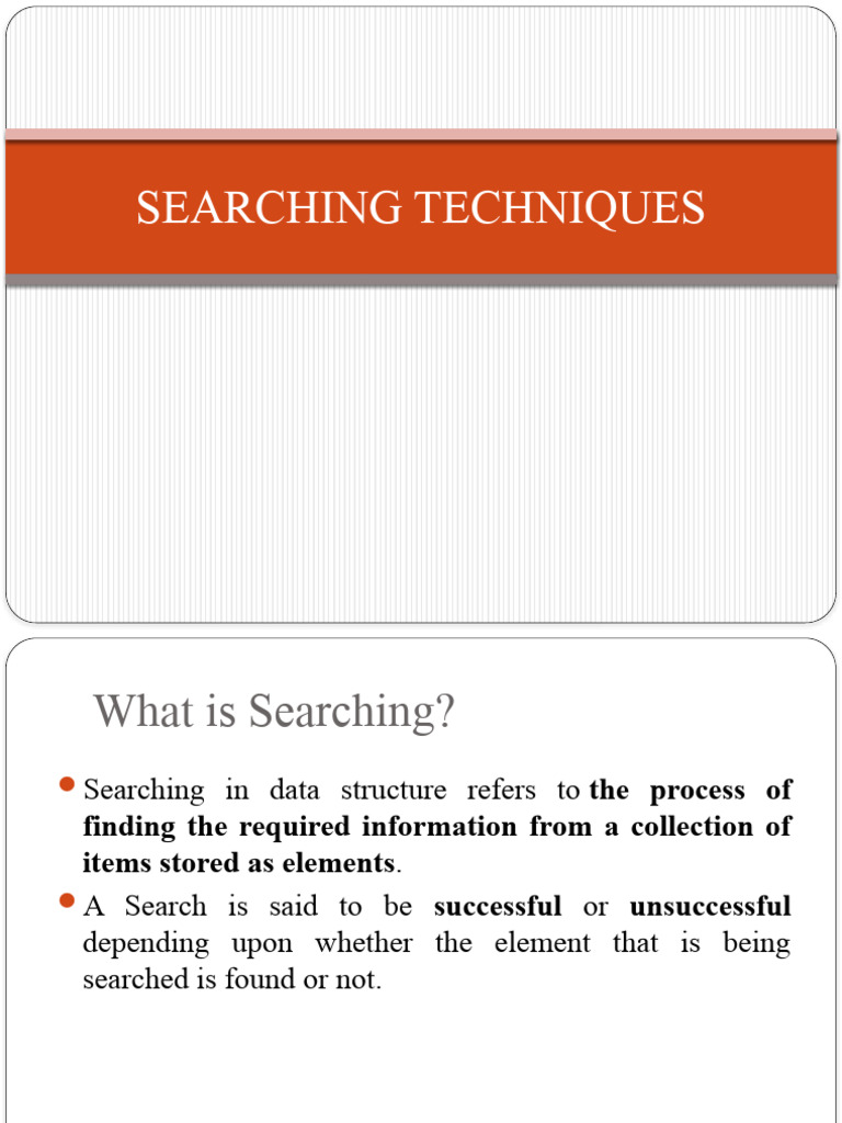 3.1 Searching Techniques | PDF | Time Complexity | Information Retrieval